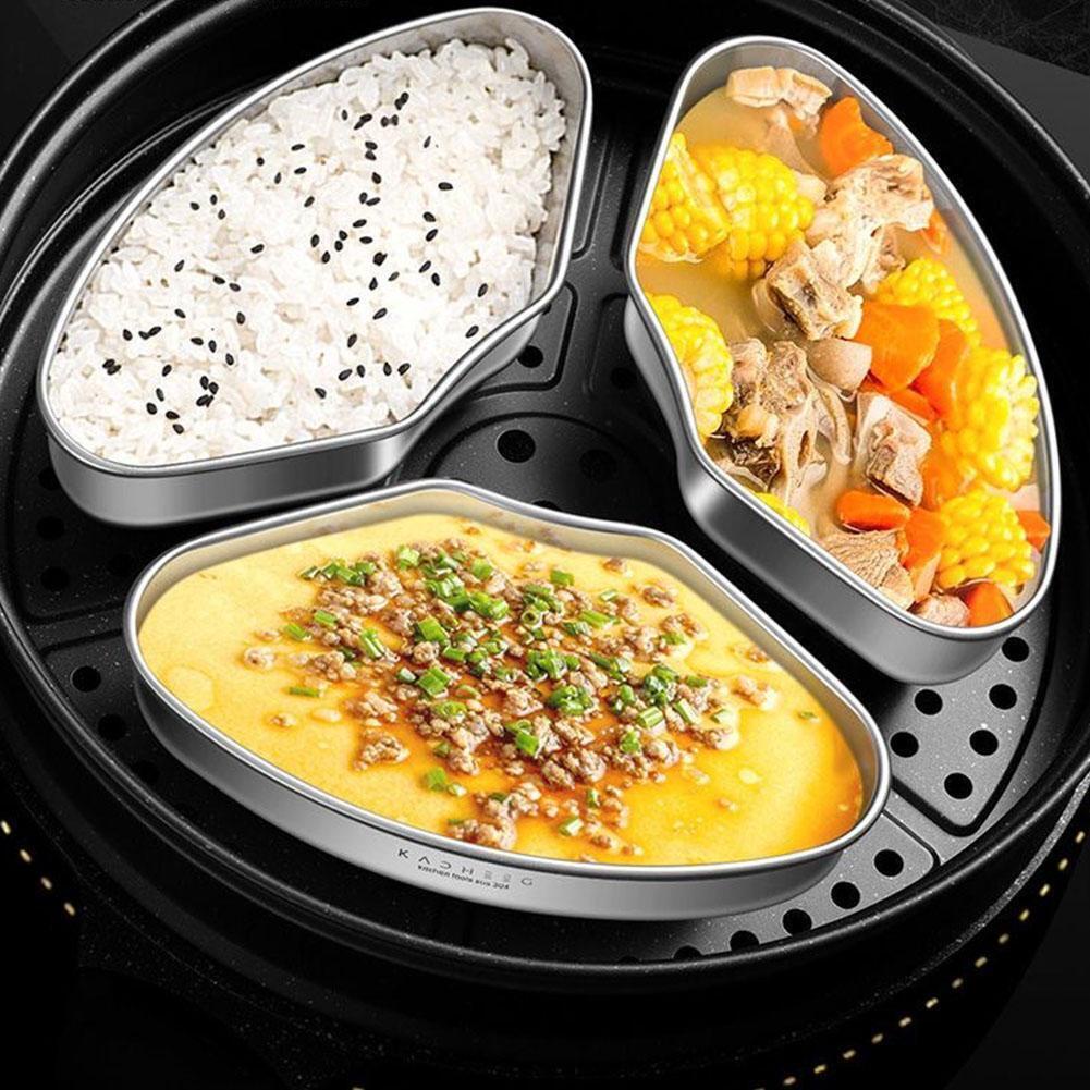 【5PCS/set】304 Stainless Steel Fan-shaped Steamer Box Household Children ...
