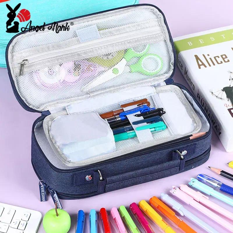 Angel Mark Protable Handheld With Zipper Large Capacity Pencil Case ...