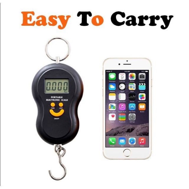 🇲🇾🐻50KG Portable Electronic DIGITAL HANGING SCALE LUGGAGE SCALE DACING ...