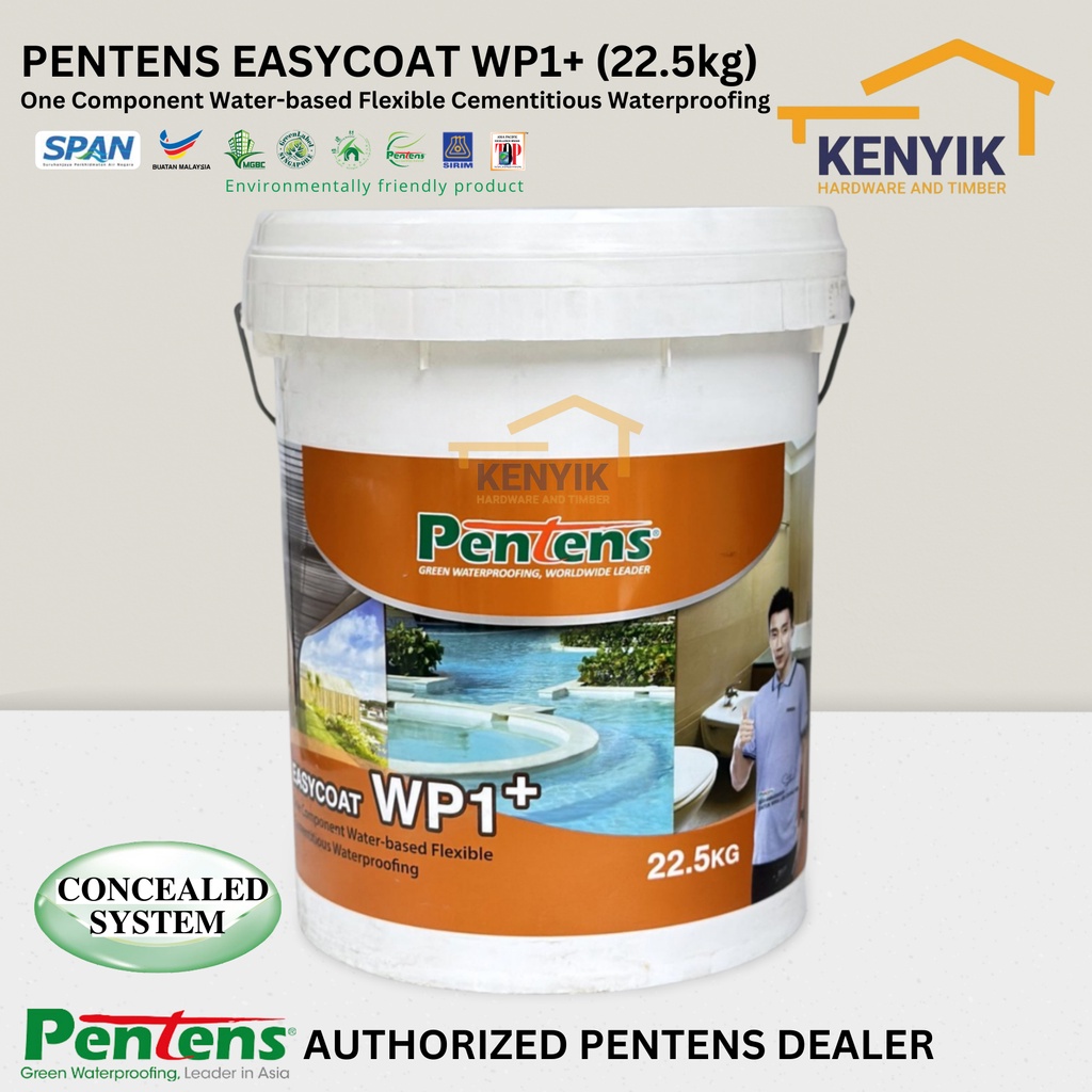 PENTENS 22.5kg Easycoat WP1+ (One Component Water-based Flexible ...