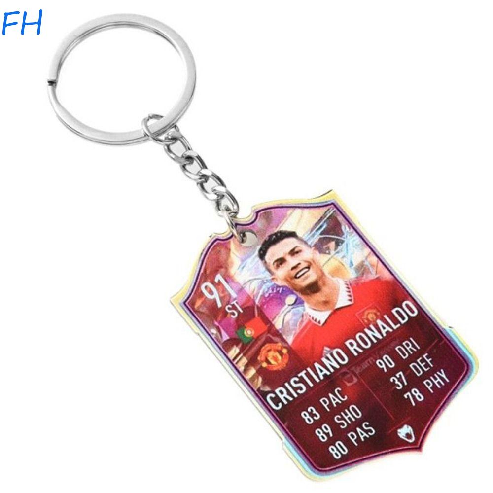 FENGHA Soccer Key Chain, Messi Cristiano Ronaldo Football Keyring ...