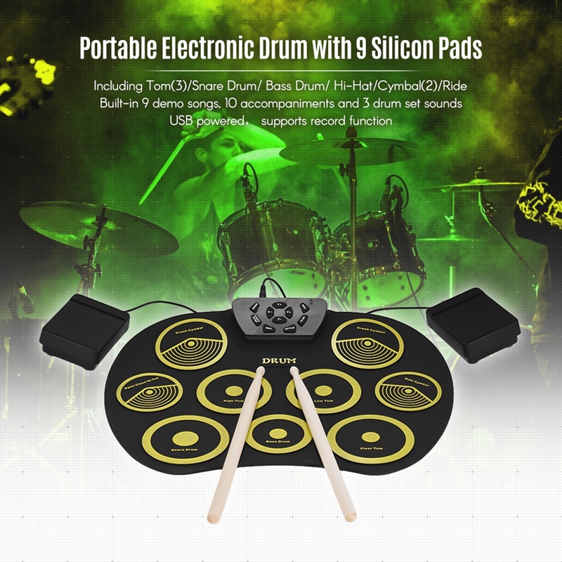 electronic drum pad electric Electric practice board Electric Rollable ...