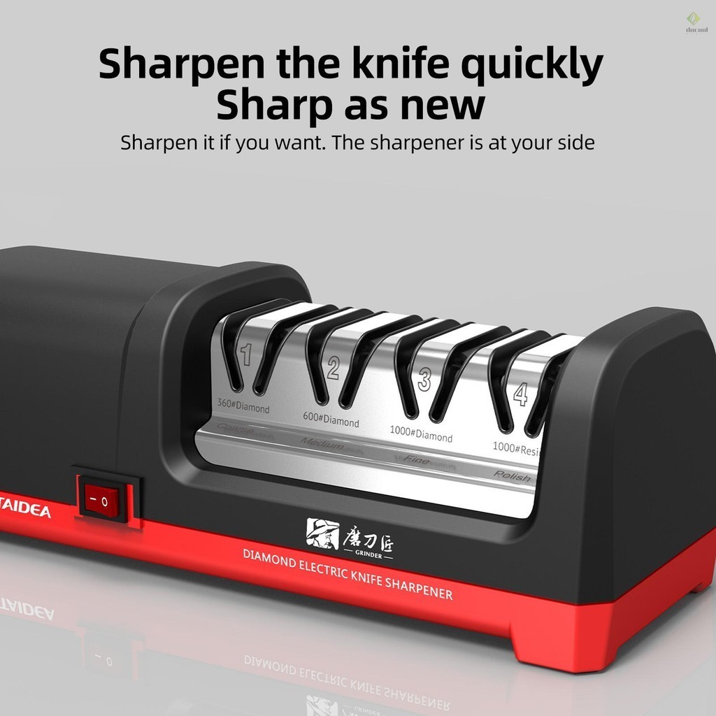 TAIDEA TG2102 4 Stage Electric Knife Sharpener 20-Degree Grinding Edge ...