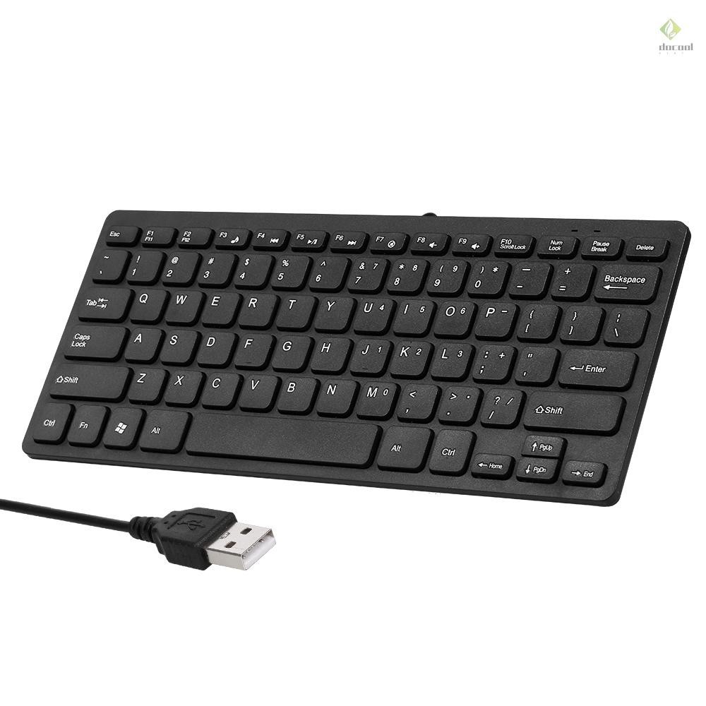 K-1000 Mini Keyboard 78-key Mini Keyboard USB Powered Wired Keyboard ...