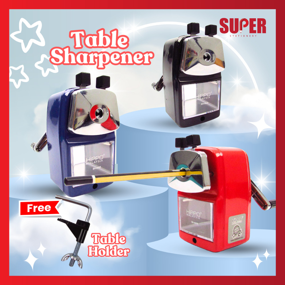 [super stationery] Hippo Table Sharpener Metal Sharpener Rotary Pencil ...