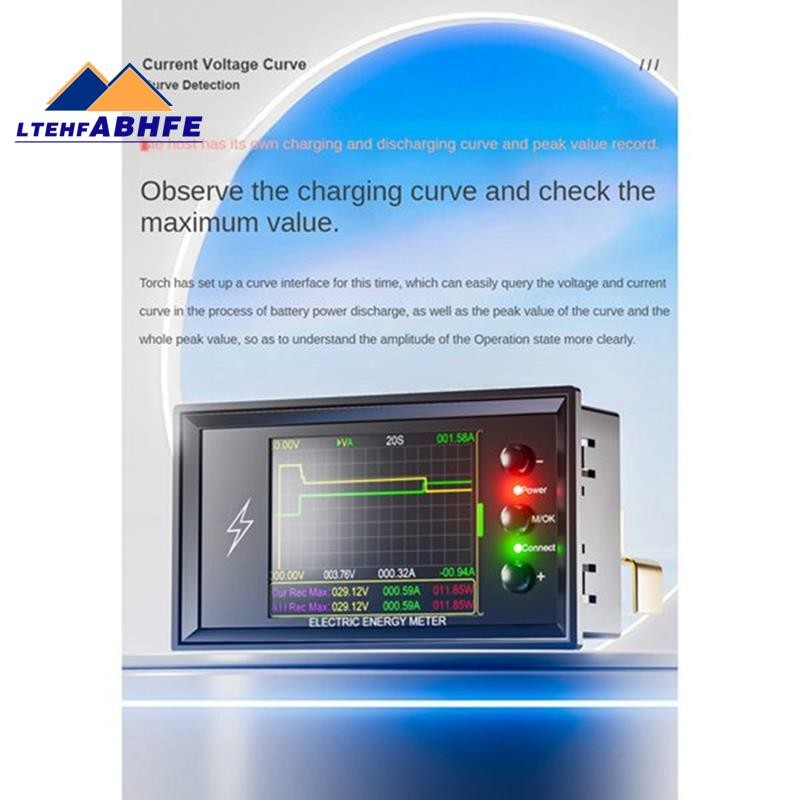 DC 0-420V 400A WiFi Electric Energy Meter Battery Capacity Tester DC ...