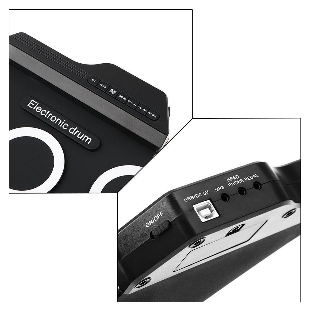 [innersetting.my] 2021 UPGRADE Electronic Drum Set Digital Roll-Up USB ...