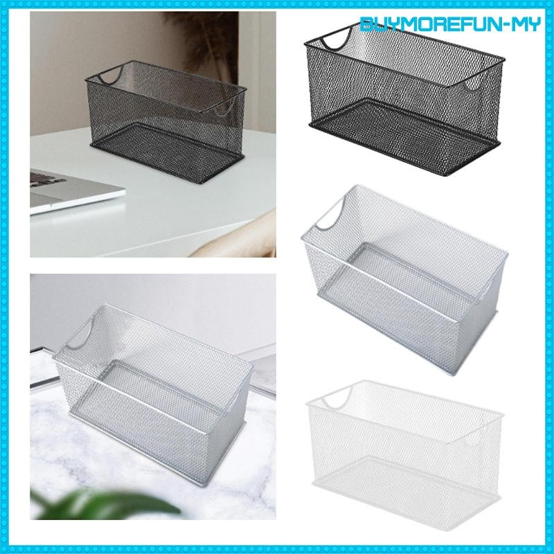 [BuymorefunMY] Metal Mesh Basket, Open Mesh Storage Bin, Rectangular ...