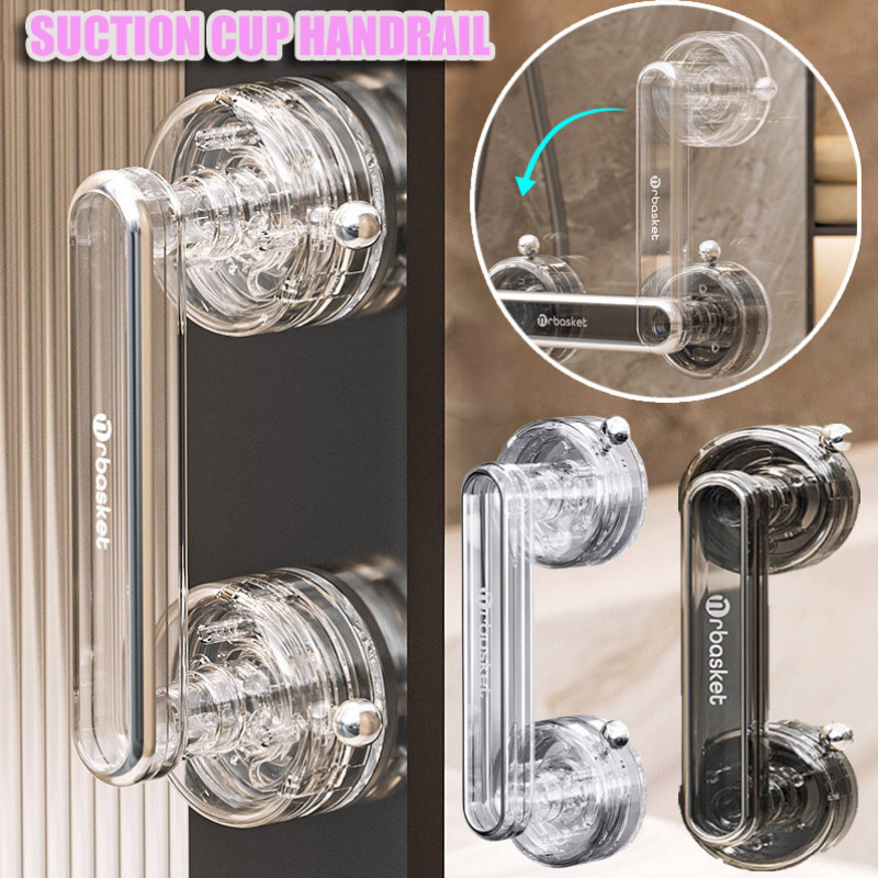 Suction Cup Door Handle Punch-free Bathroom Sliding Door Armrest Glass ...