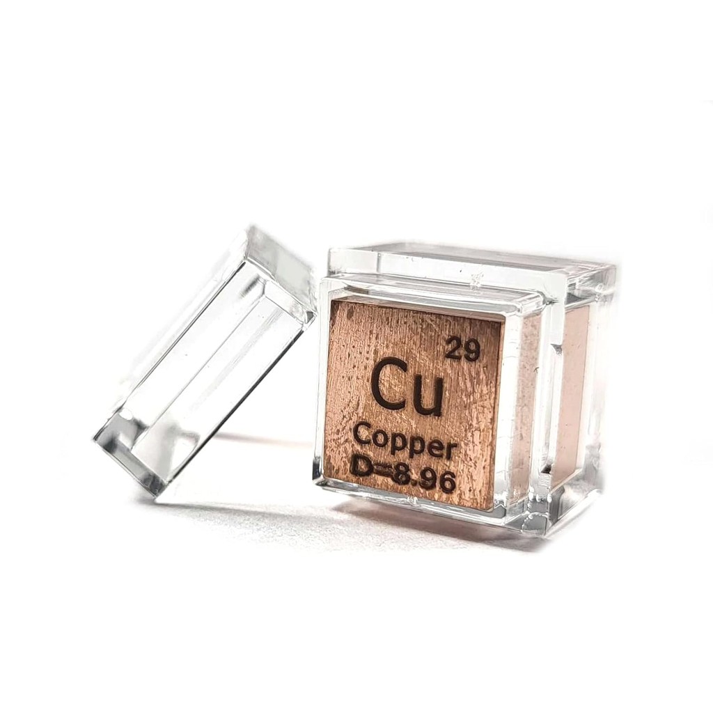 10mm Copper Metal Cube Cu up to 99.9% Pure Periodic Table Element ...