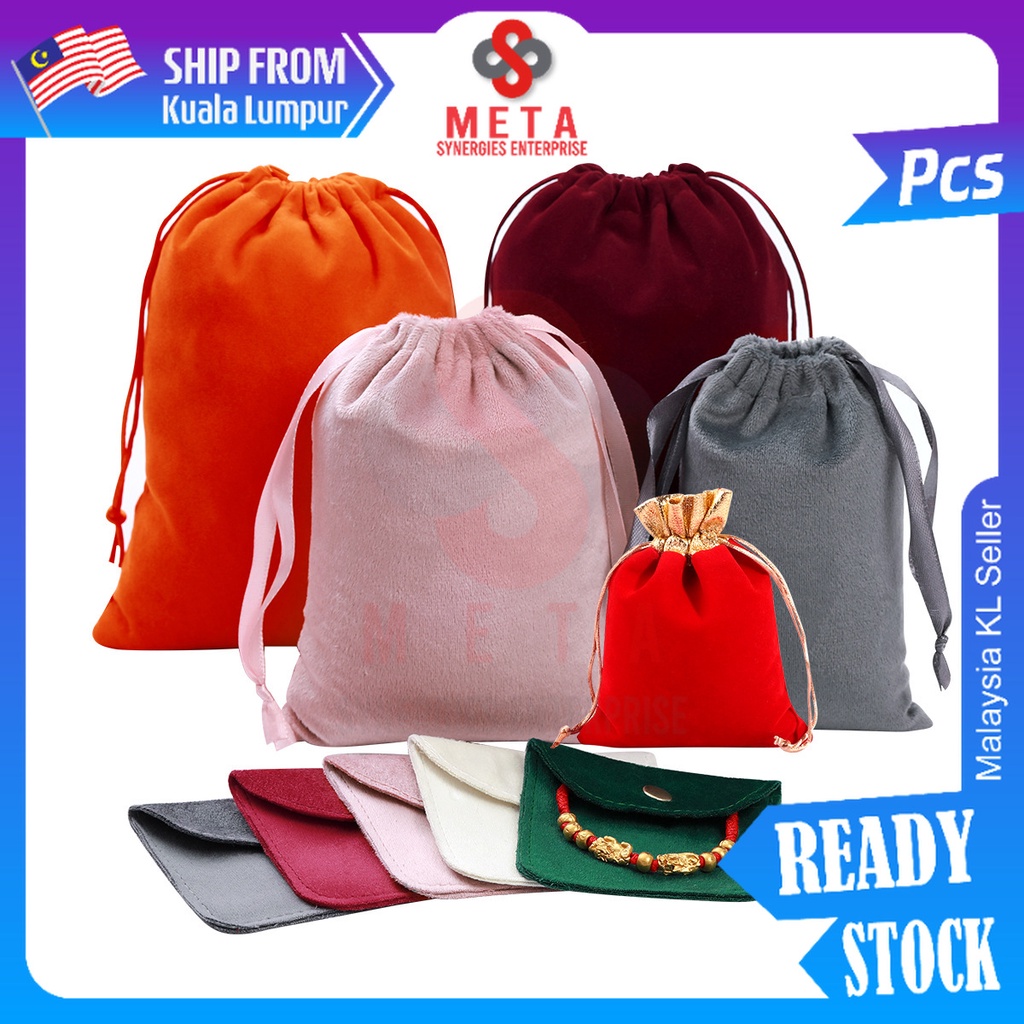 Velvet Beg Uncang Doorgift Beg Kecik Organza Pouch Mini Drawstring ...