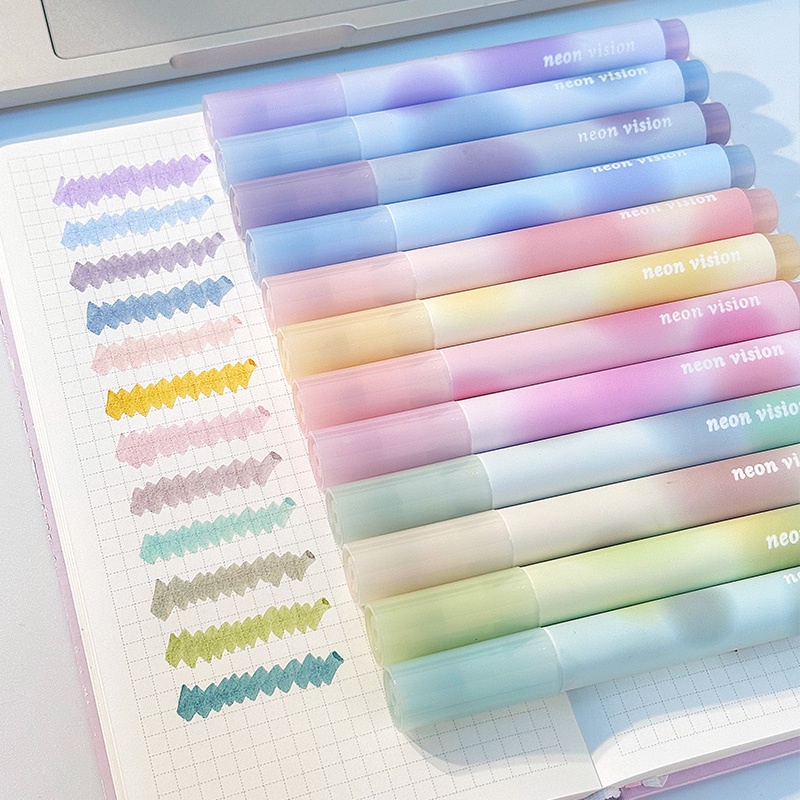 4pcs/set Gradient Highlighter Oblique Nib Suitable for Graffiti/Marking ...