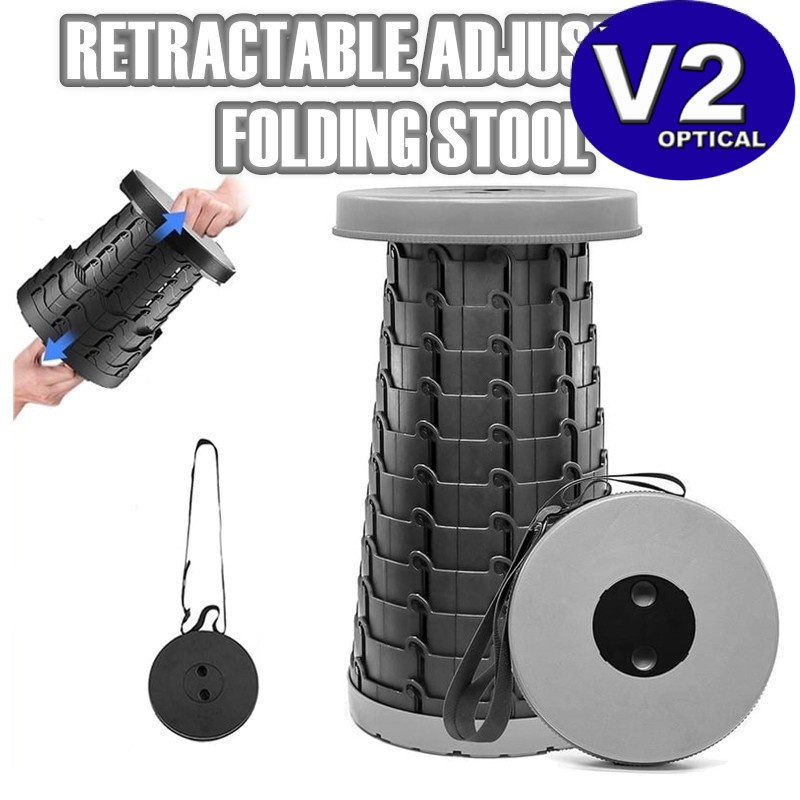 Retractable Folding Adjustable Stool Telescopic Chair Extendable Seat ...