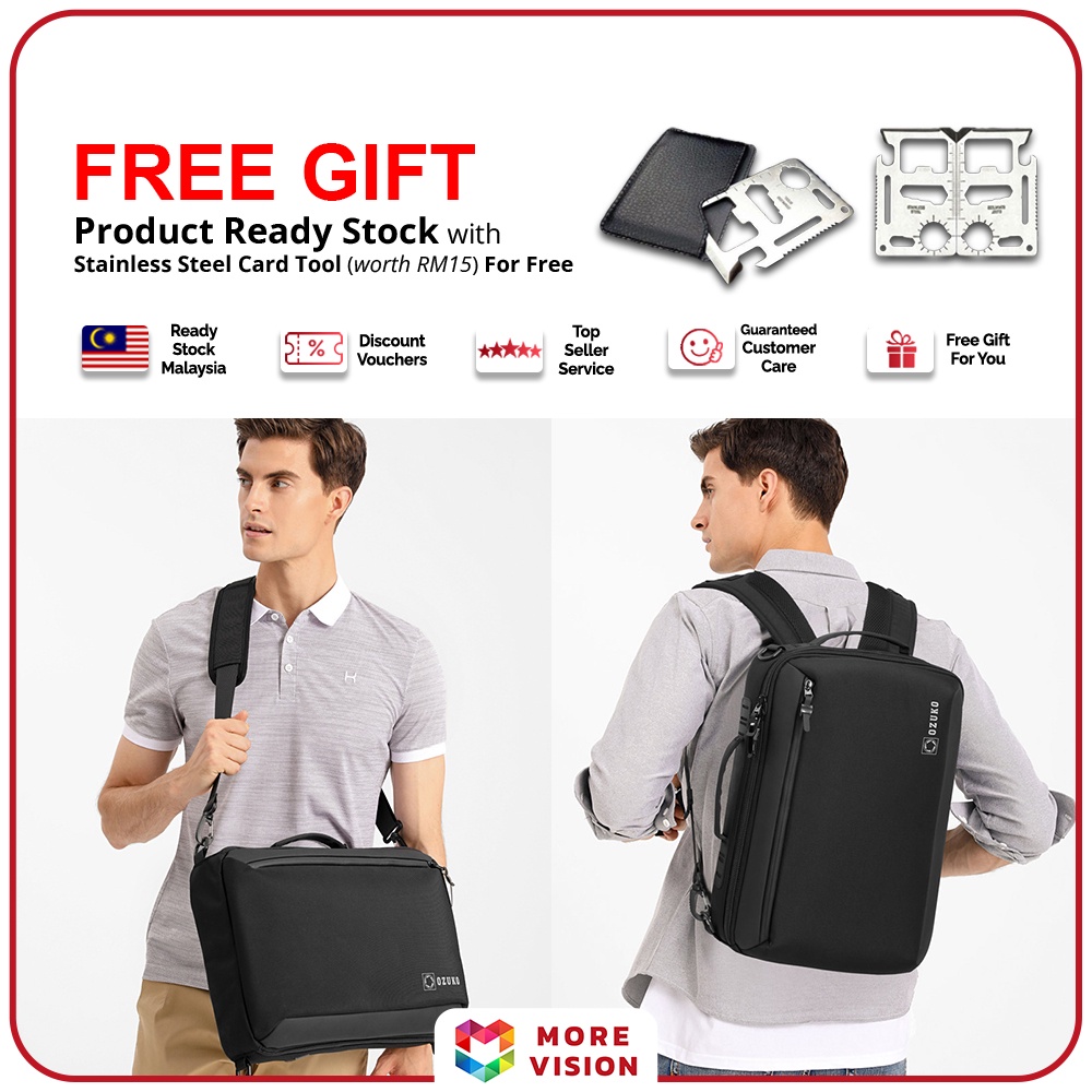 OZUKO Men Travel Business Laptop Backpack Sling Convertible ...