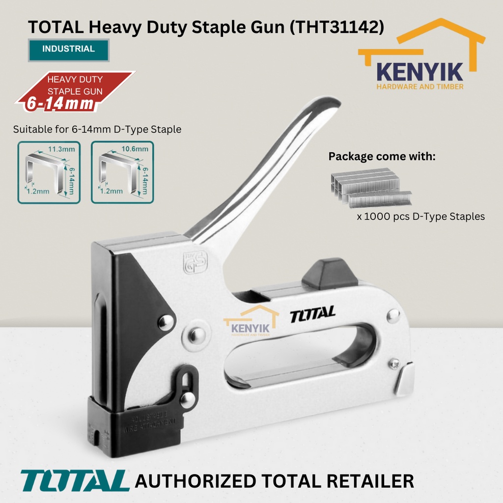 TOTAL Heavy Duty Staple Gun (THT31142) | Shopee Malaysia