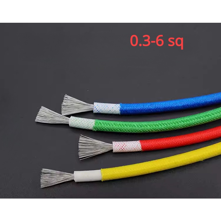 5Meters/2Meters Heat resistant 300°C Glass fiber braided high ...