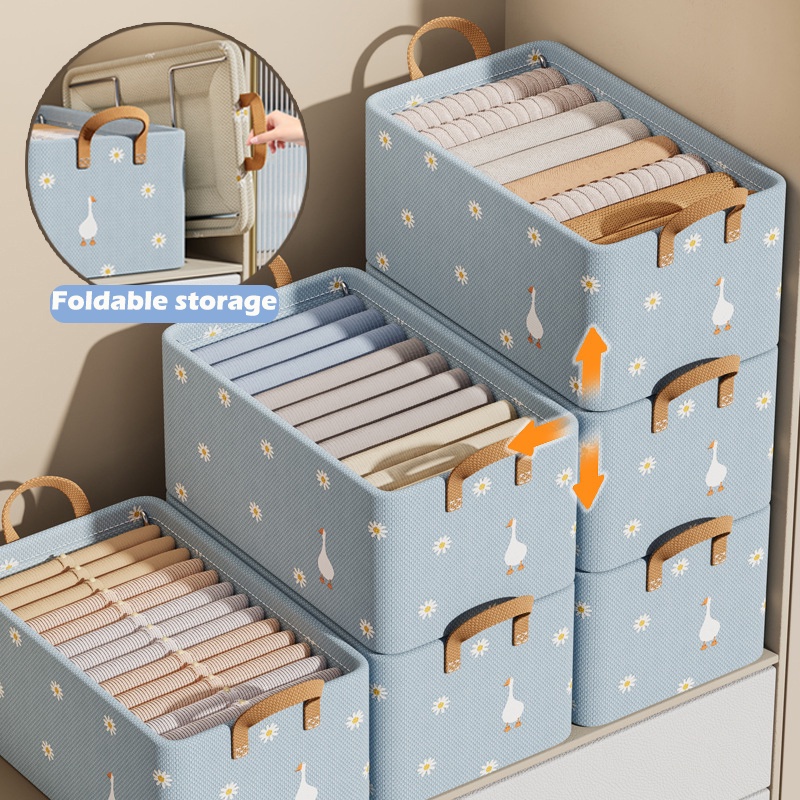 【47*28*20cm 】Large Capacity Clothes Organizer Box Folderable Storage ...