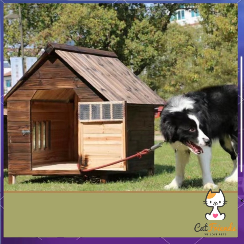 Pet house Featured Pet cottage rain carbide wooden dog house kennel cat ...