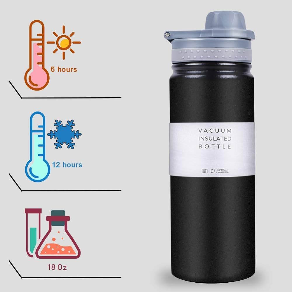 Tumbler With Handle 530ml Double Layer Insulated Flask Thermos Water ...