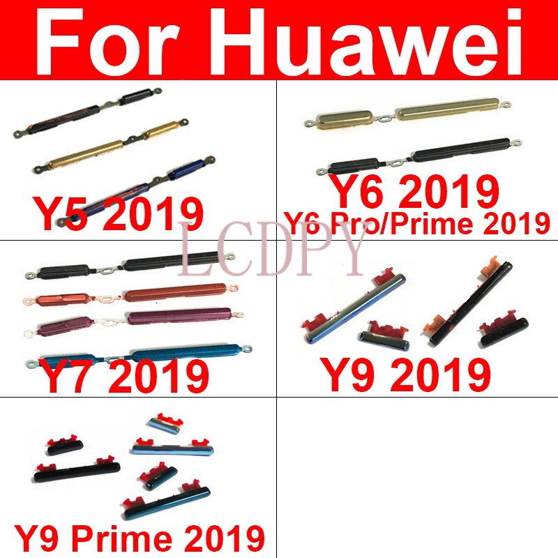 Y9 2019 Power On Off Volume Side Button For Huawei Y5 Y6 Y7 Y6Pro Y6 Y9 ...