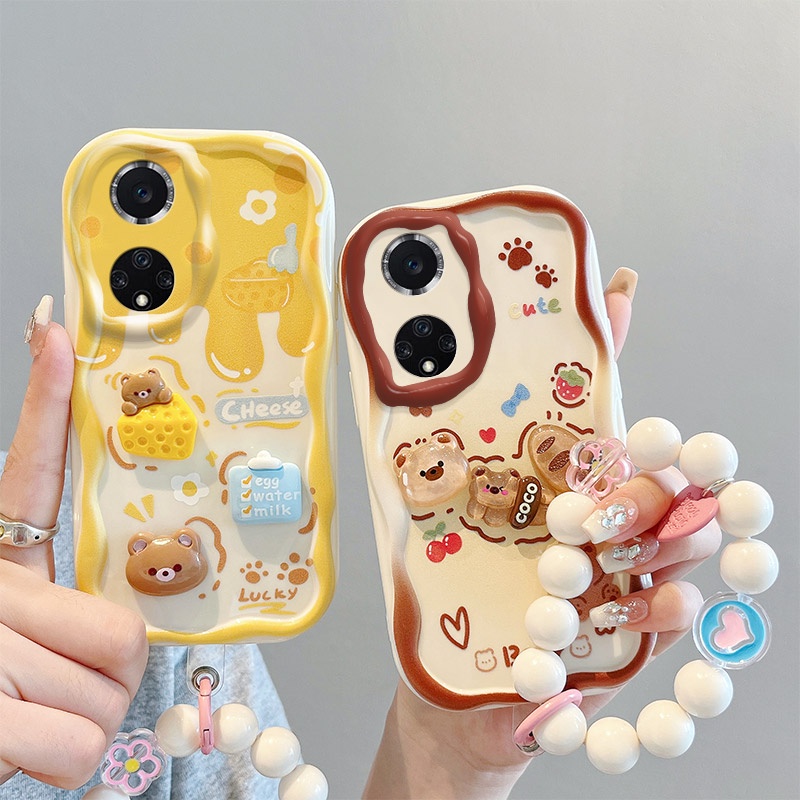 Casing HONOR 50 Casing Cute Casing Cream Edge Phone Three-dimensional ...