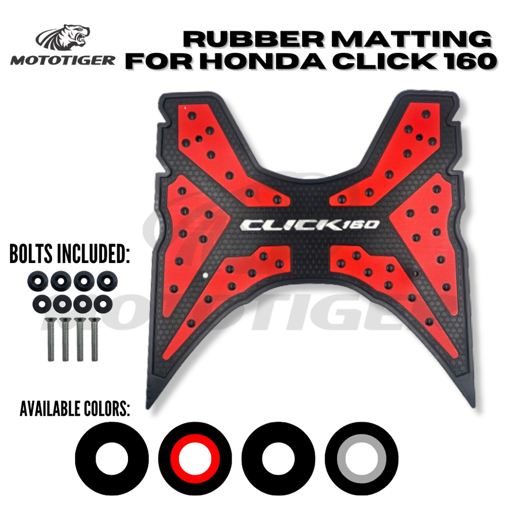 HONDA CLICK 160 MOTOCYCLE RUBBER MATTING FOOTBOARD WITH BOLTS ...
