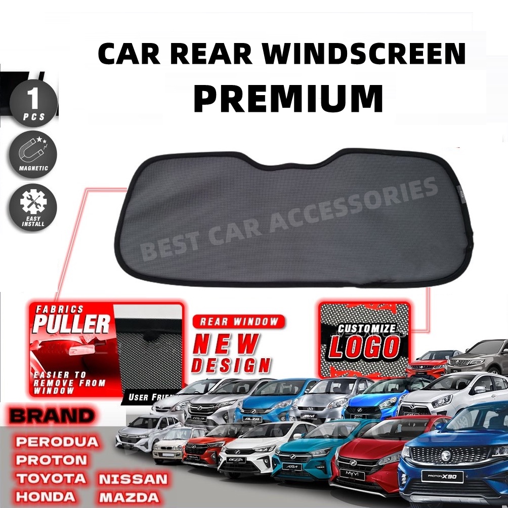 Car Rear Windscreen Car Sunshade Proton Perodua Myvi Axia Alza Aruz ...