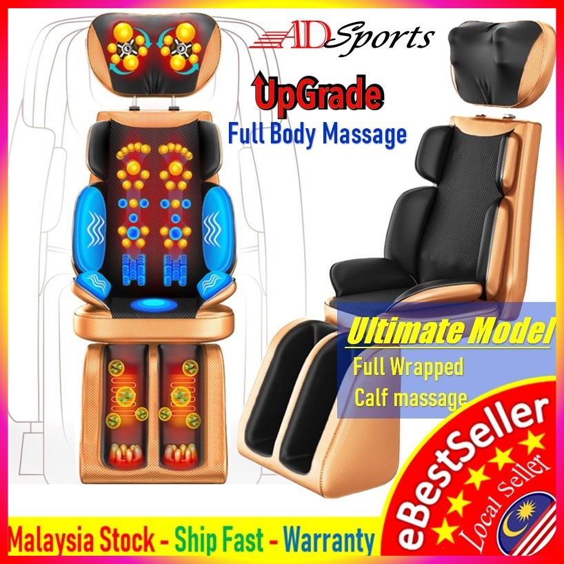 Upgrade Electric Full Body Massage Chair Neck Back Waist Leg Massager ...