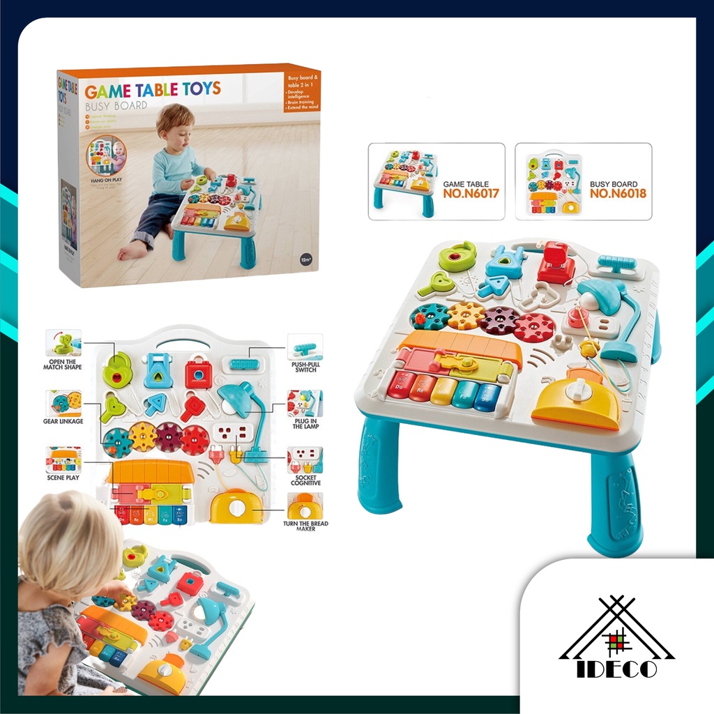 IDECO Multifunctional Activity Table Educational Play Toys with ...