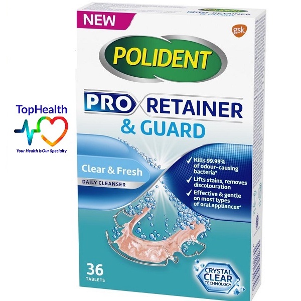 **NEW** Polident Pro Retainer & Guard Daily Cleanser 36's RETAINERS ...