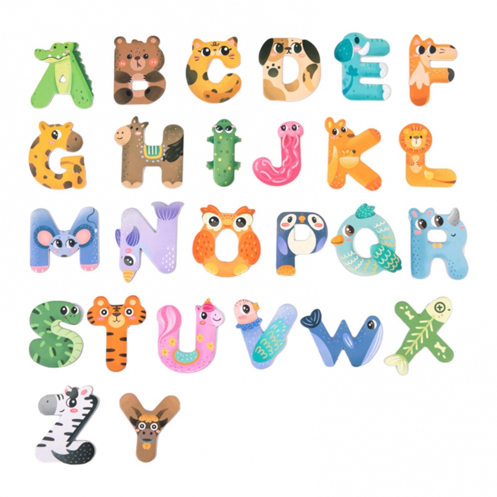 【YL】Refrigerator Magnets Alphabet，Animals Theme Classroom Letters ...