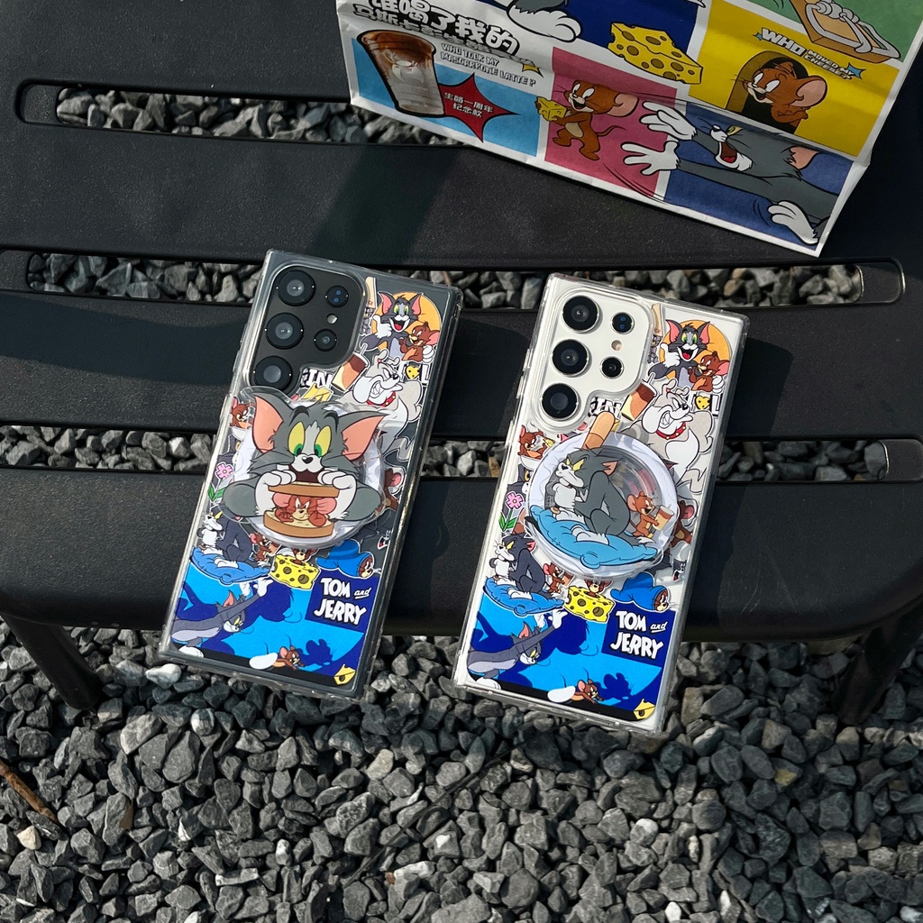 Tom Jerry Mouse Cat Magnetic Attraction Bracket Shockproof Phone Case ...