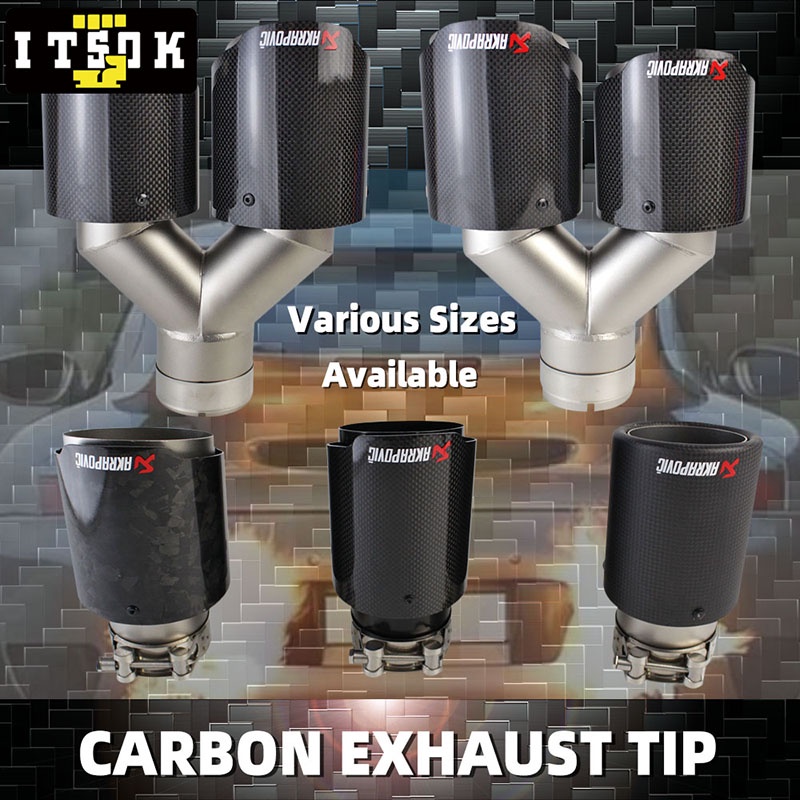 【Itsok】akrapovic carbon fiber design reflective matte straight curved ...