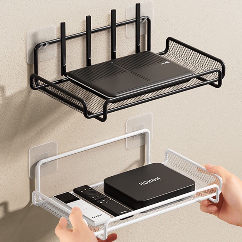 Router Placement Rack TV Set-top Box Storage Rack Hole-free Wall ...
