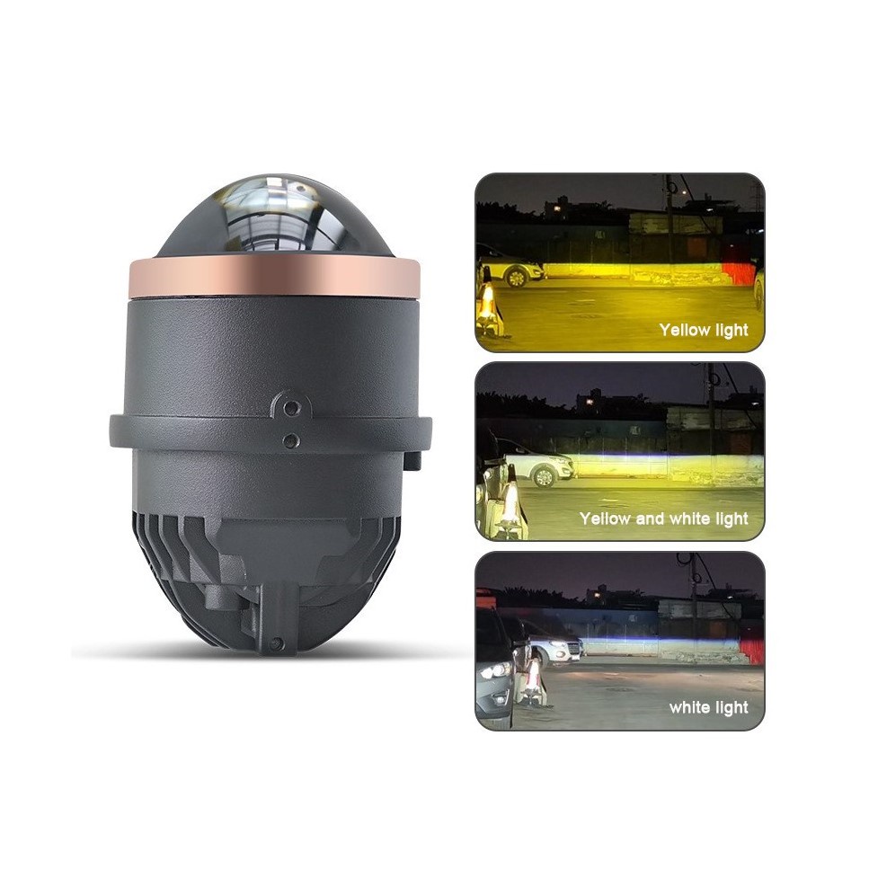 LUYOO Newest 55W Tri-colors 3000K 4300K 6000K 3inch Bi Led Fog Lamp ...