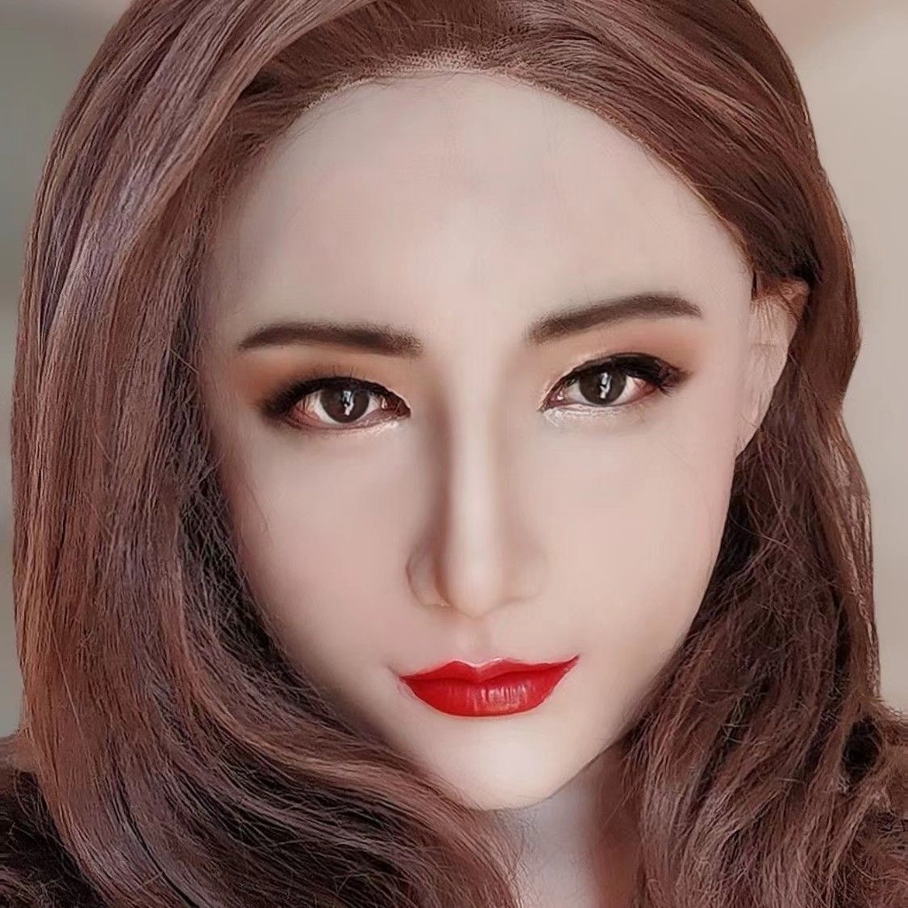 New Girl Mask Figure cosplay High-value Latex Headgear Light Makeup ...