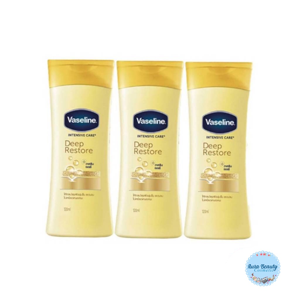 (3 Bottles/Pack) Vaseline Intensive Care Deep Restore Lotion 120 Ml ...
