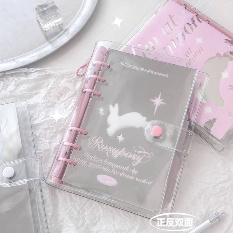 Cdaily|Cute Rabbit Mirror Notebook Loose-leaf Handbook Mirror Notebook ...