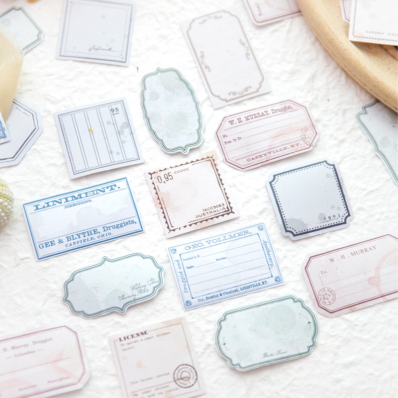 Journal Go 30pcs/lot Vintage Label Frame Stickers Junk Journal ...