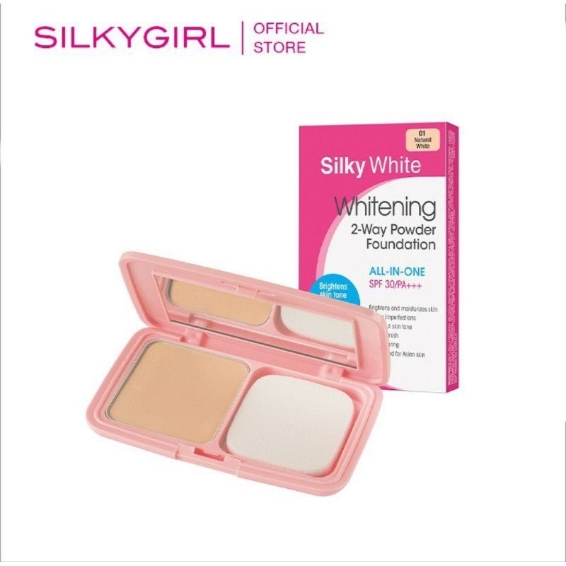 Silky White Whitening 2-Way Powder Foundation | Shopee Malaysia