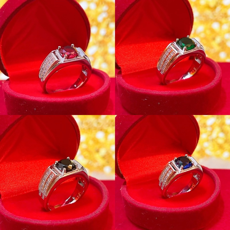 CINCIN SILVER LELAKI LILIT BERLIAN / DIAMOND RING / MEN RING | Shopee ...