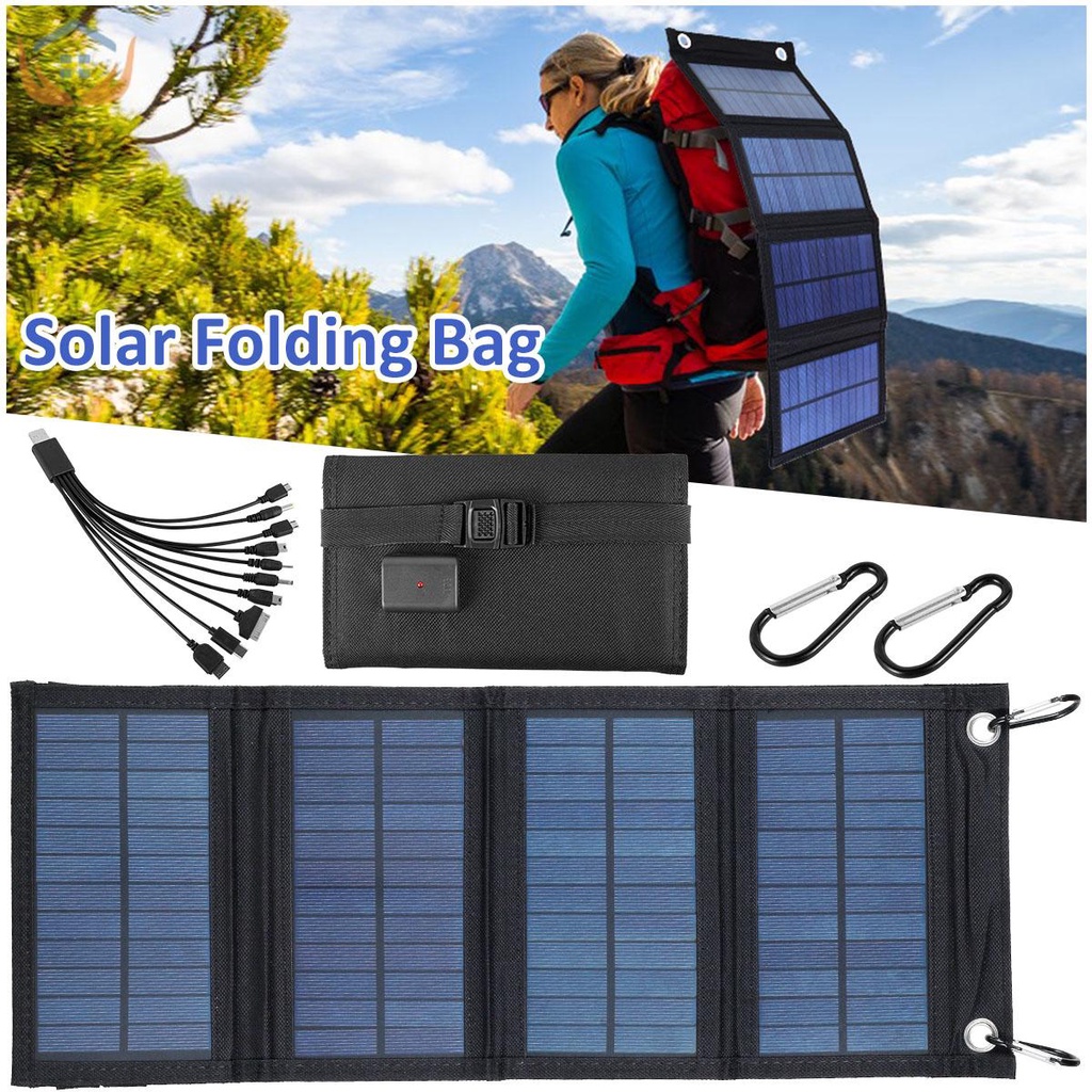 100W Solar Panel Folding Charger IP65 Waterproof USB Solar Power ...