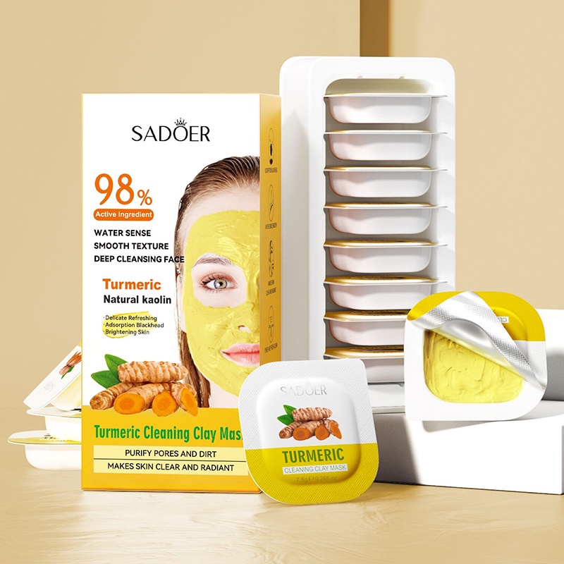 ROREC SADOER Turmeric Cleaning Clay Mask Water Sense Smooth Texture ...