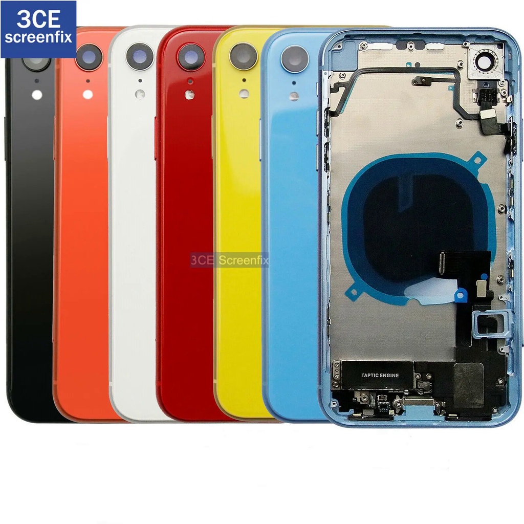 Original Full Back Housing for IPhone XR Battery Glass Cover Rear Door ...