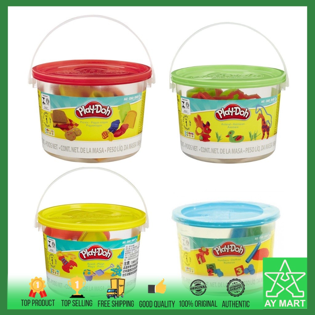 Play-Doh Fundamental Hasbro Playset / Mini Bucket Dough & Clay Number ...