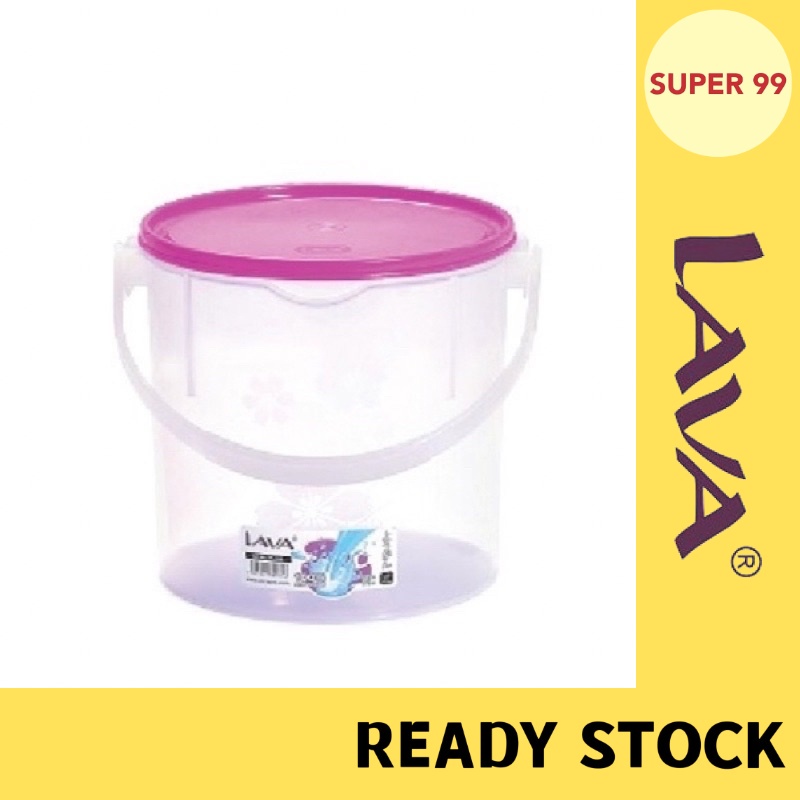 (9.5L) LAVA Water Plastic Pail Container Bucket BPA Free Airtight ...
