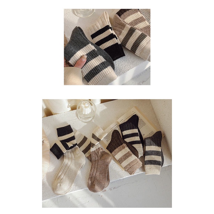MALAYSIA READY STOCK!1 Pair Korean Style Women Socks with Classic Color ...