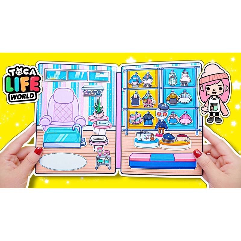 Toca Life World Quiet Book Clothing Store paper doll paper doll house ...