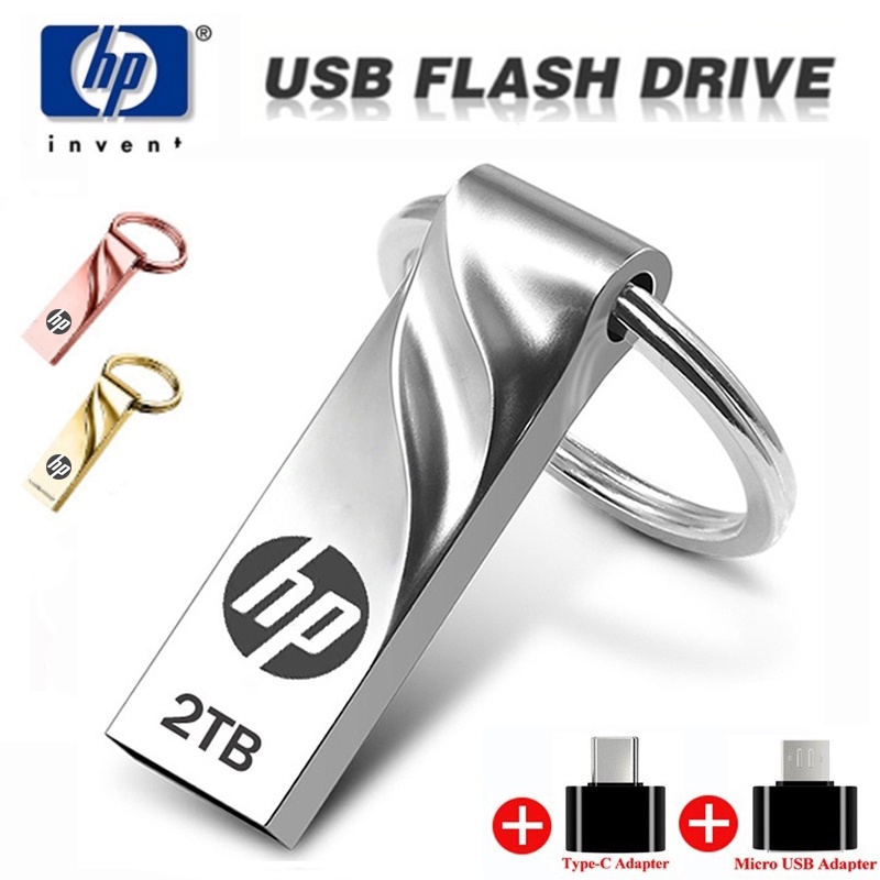 HP USB flash drive 2TB High Speed All Metal Waterproof Pen Drive ...