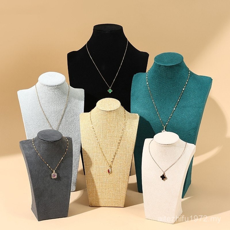 Flannel Necklace Display Stand Portrait Model Jewelry Stand Necklace ...